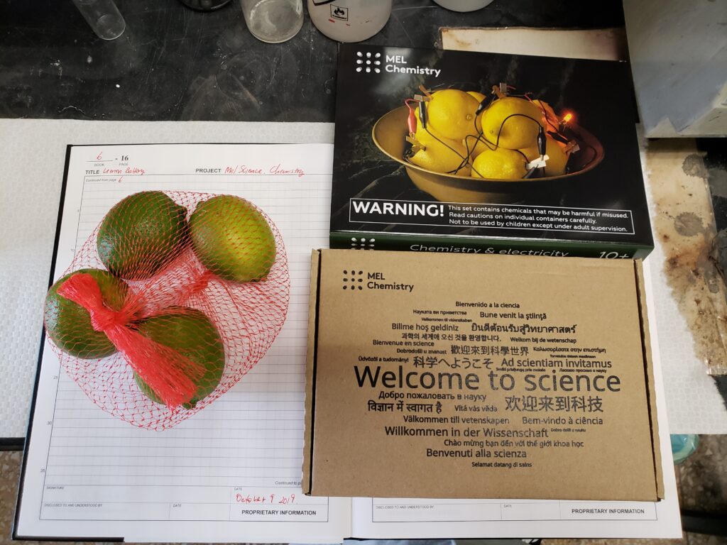 Mel Science . Chemistry – Lemon Battery and the Galvanic Cell – Phillip ...